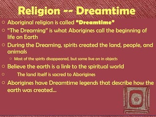 Aborigines and dream time | PPT