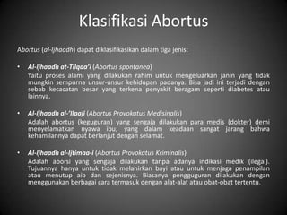 Aborsi dalam perspektif agama dan kesehatan | PPTX