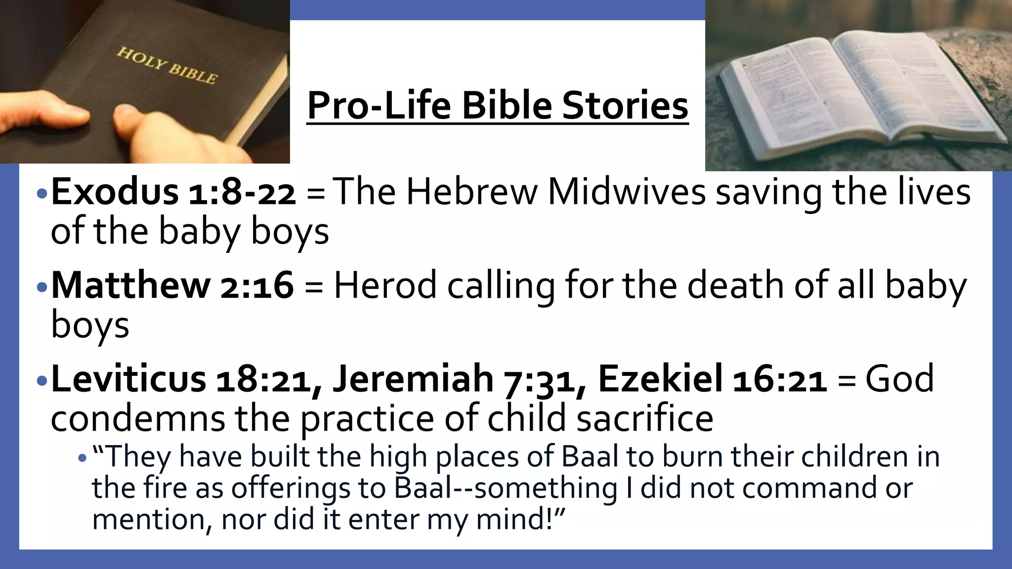 Why the Bible Supports Being Pro-Life | PPTX