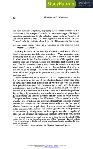 Abortion And Infanticide | PDF