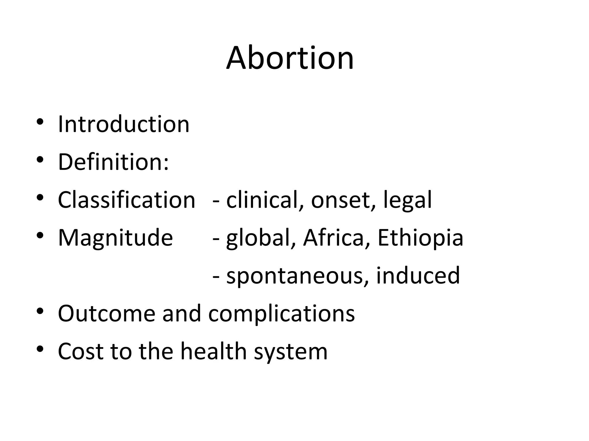 Abortion and post abortion care | PPT