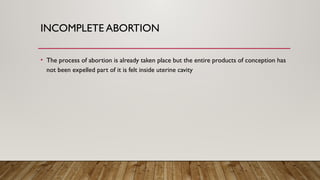 types and modes of abortion and their management | PPT
