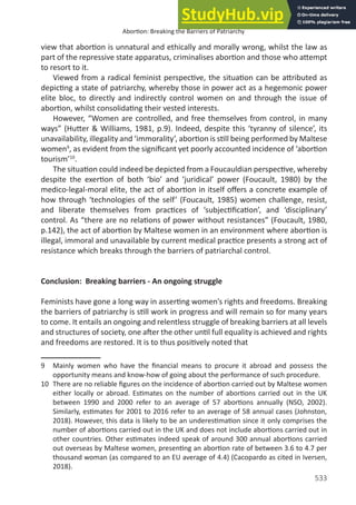 Abortion Breaking The Barriers Of Patriarchy | PDF | Debated Sensitive ...
