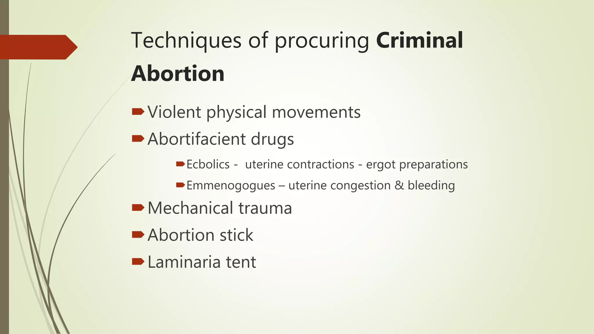 Abortion, infanticide | PPTX