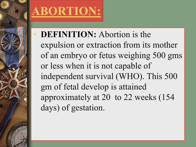 Abortion -Type and it's Management | PPTX | Pregnancy | Reproductive Health