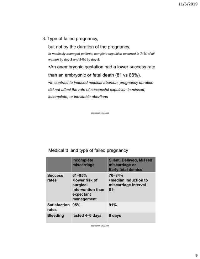 MEDICAL MANAGEMENT OF NON-VIABLE PREGNANCY | PDF | Pregnancy ...
