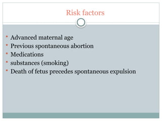 ABORTION-CAUSES ,CLASSIFICATION AND SYMPTOMS | PPT