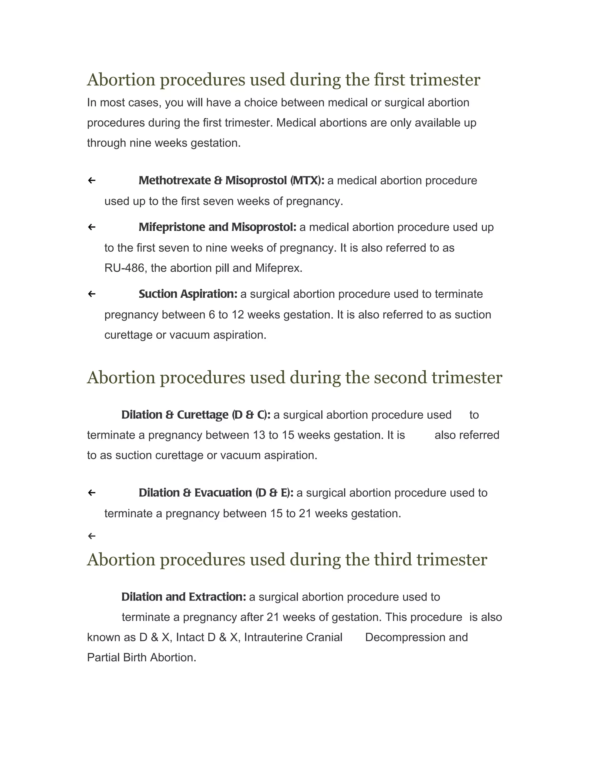 Abortion procedures 11 | DOC