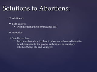 Abortions | PPT