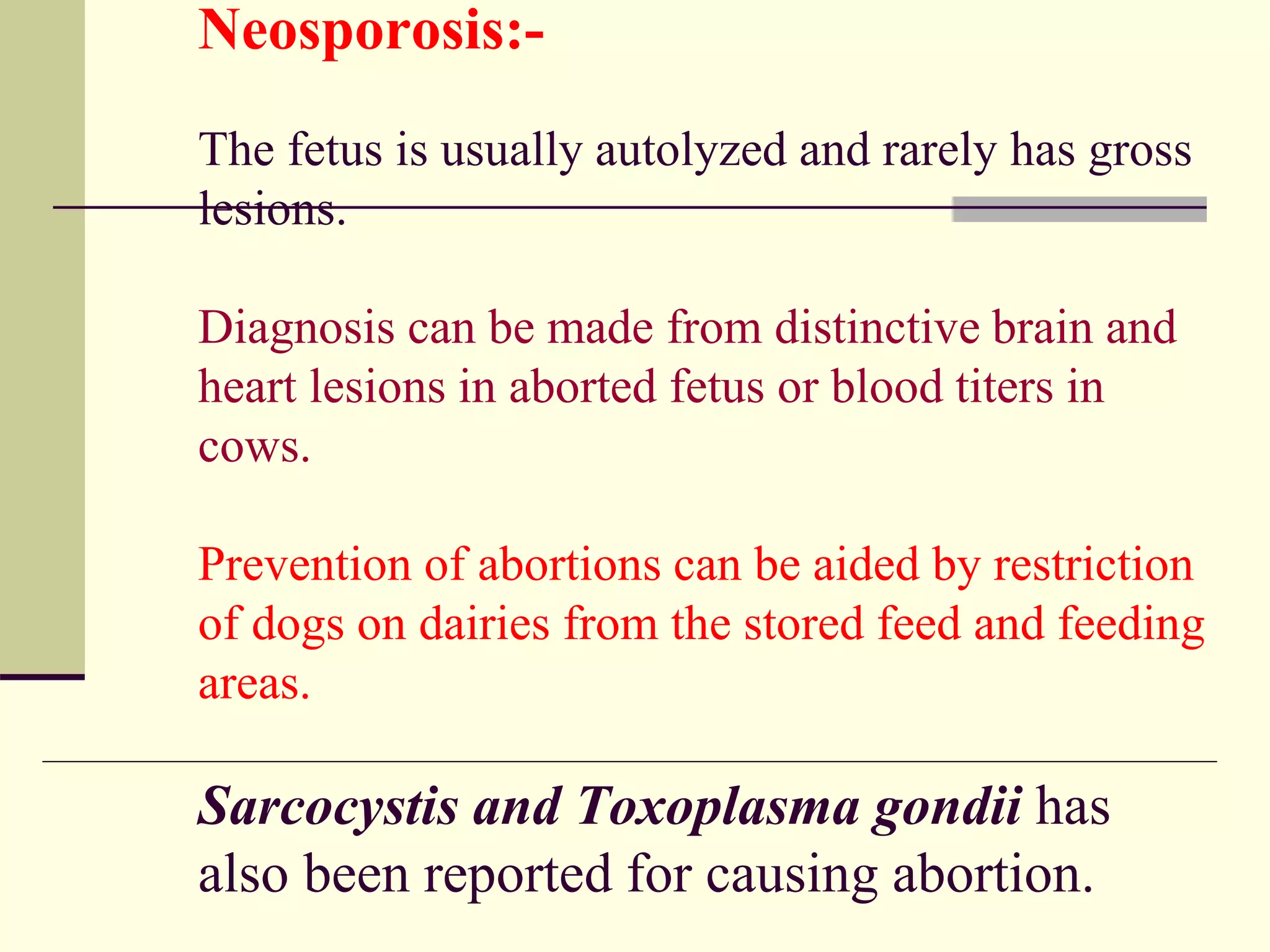 Common causes of abortions in dairy animals and their management | PPT