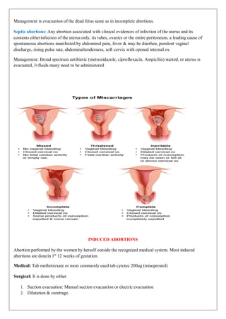 What is Abortions , it's types and management | PDF
