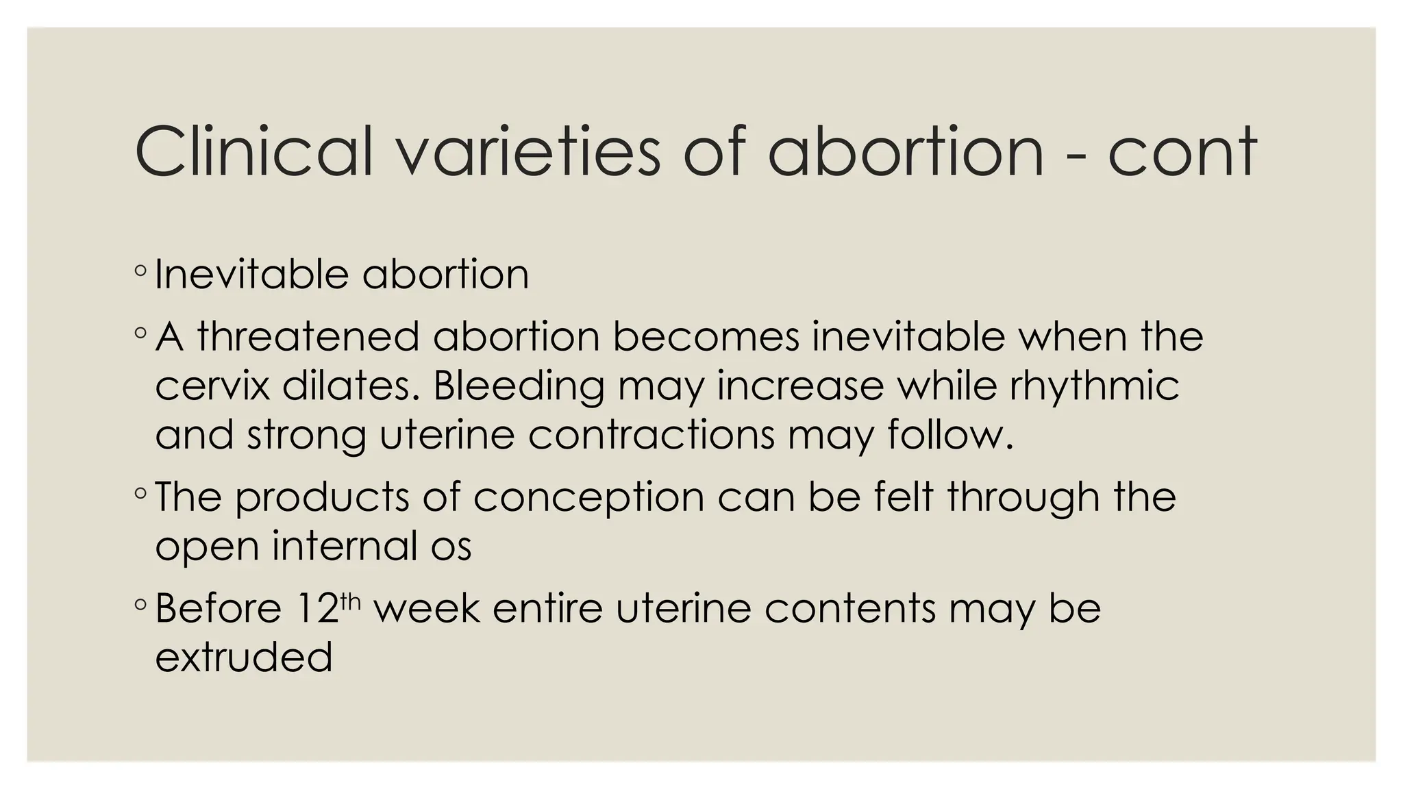 Bleeding in early pregnancy and types of abortions | PPTX