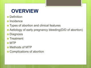 Abortions and Maternal Termination of Pregnancy ppt | PPTX