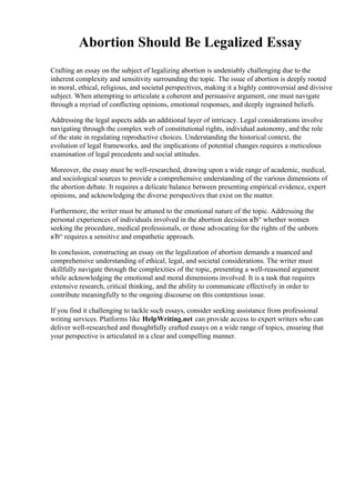 Abortion Should Be Legalized Essay.pdf