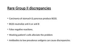 ABO subgroups & discrepancies RESOLUTION | PPTX