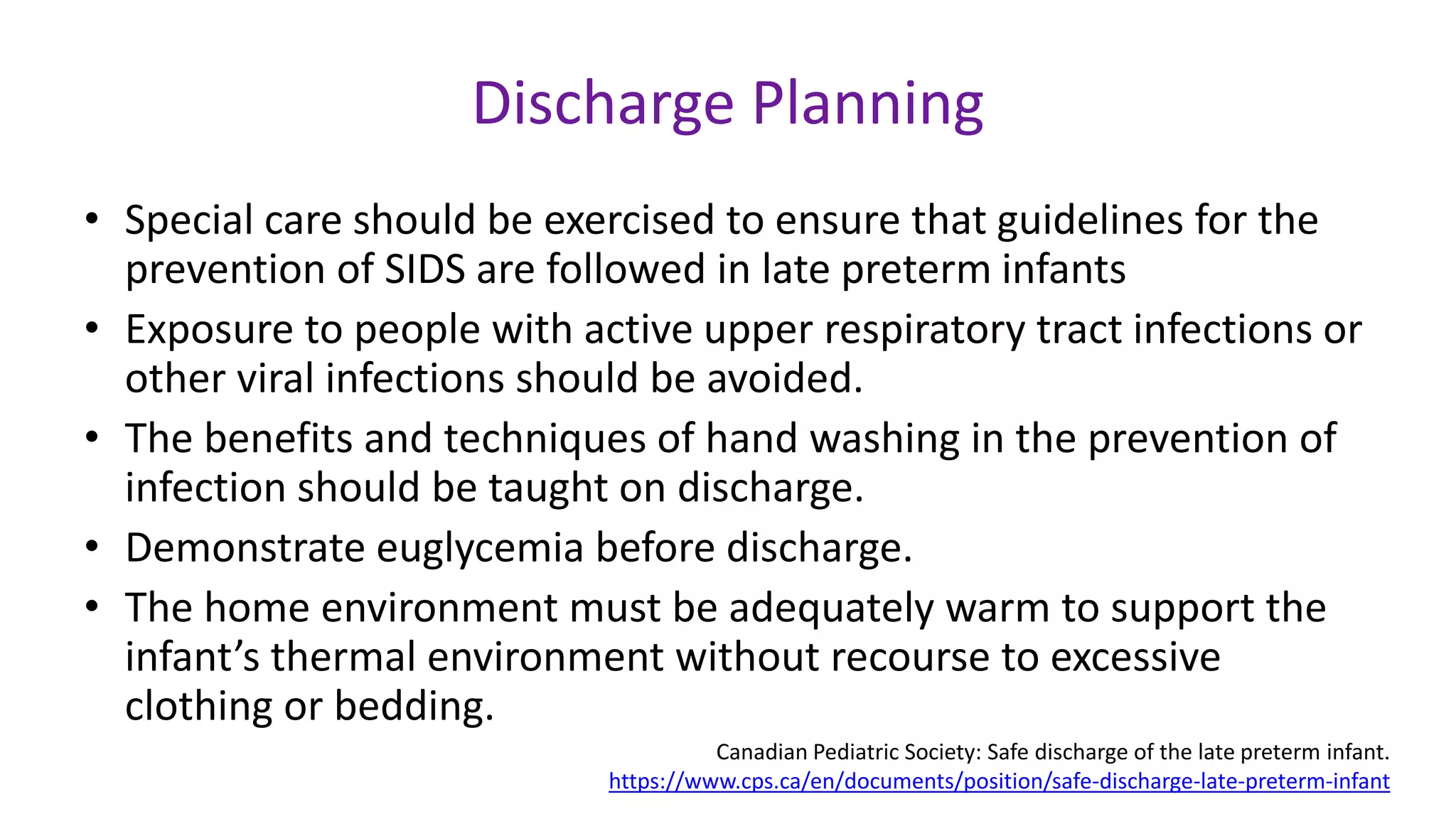 Challenges and Management of Late Preterm Infants | PPTX