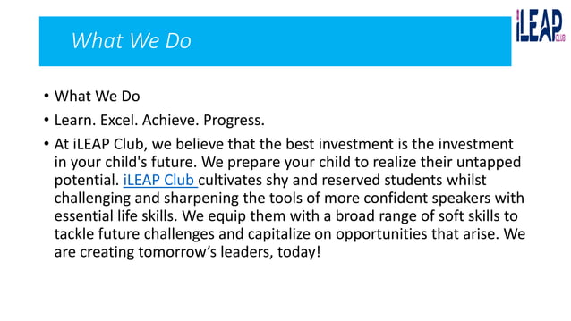 iLEAP Club | PPT