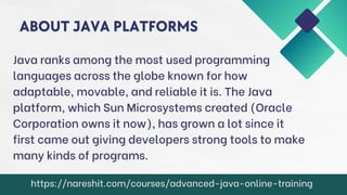 Advanced Java Online Training - Naresh IT | PPT