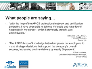 aChain - APICS - Apresentação APICS CPIM - (http://www.achain.com.br ...