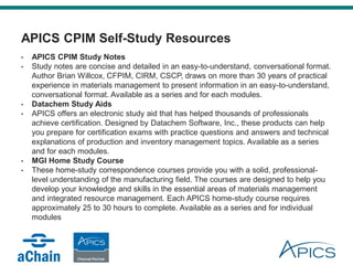 aChain - APICS - Apresentação APICS CPIM - (http://www.achain.com.br ...