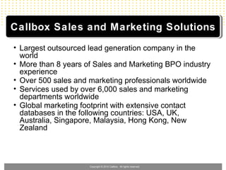 Callbox Asia Pacific | PPT