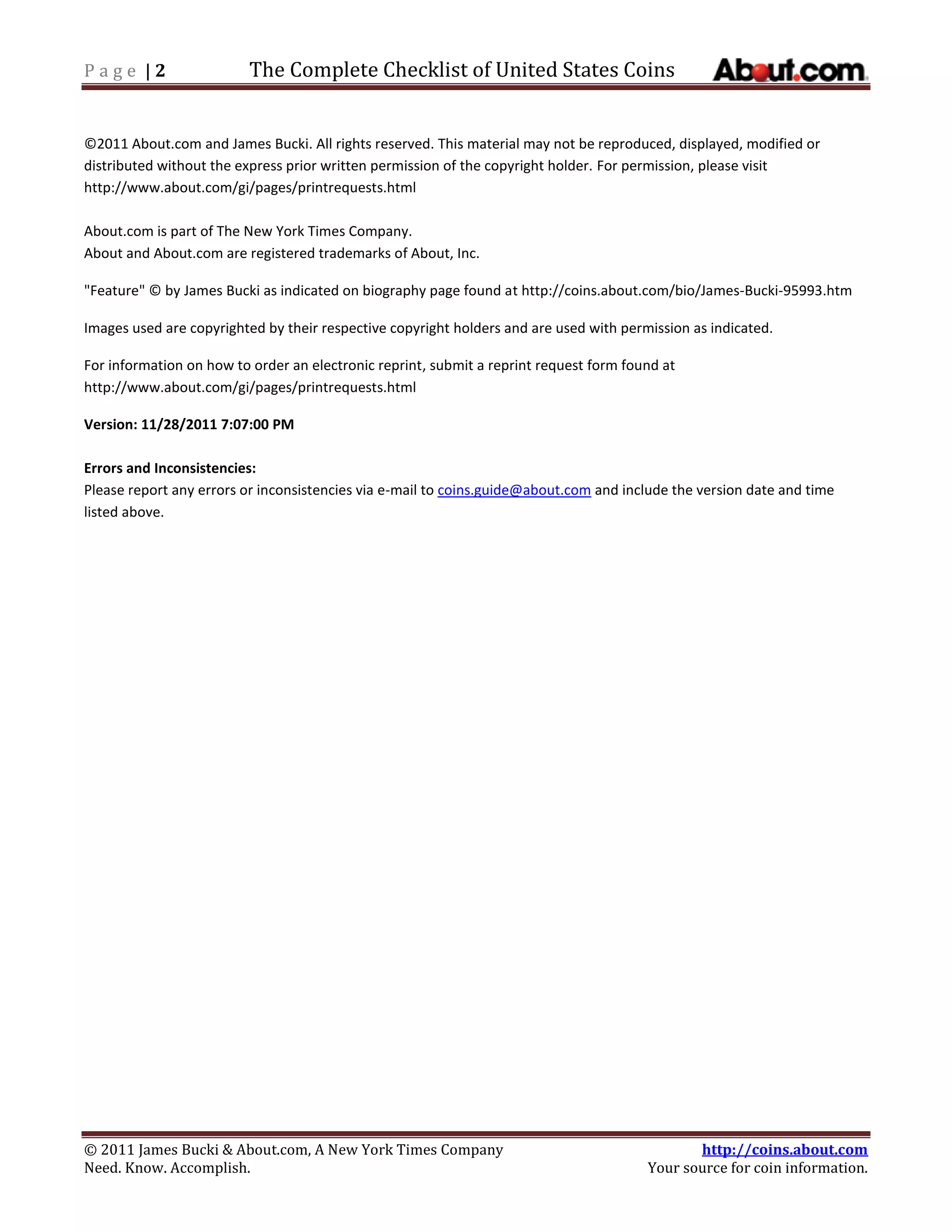 About.com complete-us-coin-checklist | PDF