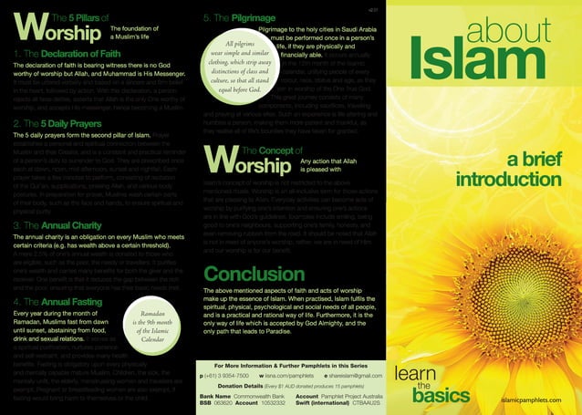 About Islam a brief introduction ( pamphlet ) | PDF