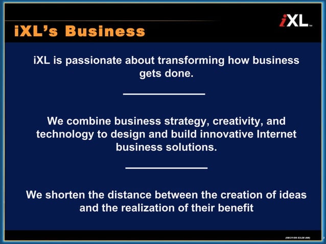 iXL Overview | PPT