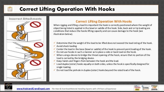 Rigging & Lifting Hooks Types, Safety, Inspection