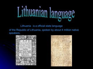 About Lithuania Loretas Speaking | PPT