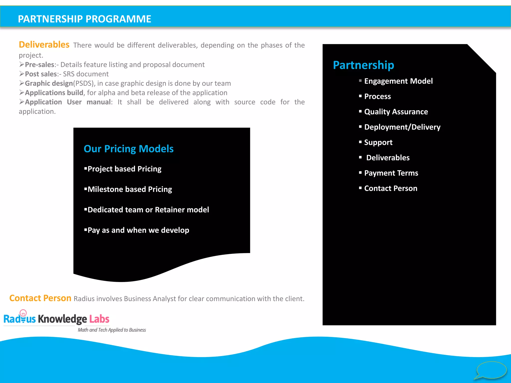 About : Radius knowledge Labs | PPTX | Computing | Technology & Computing