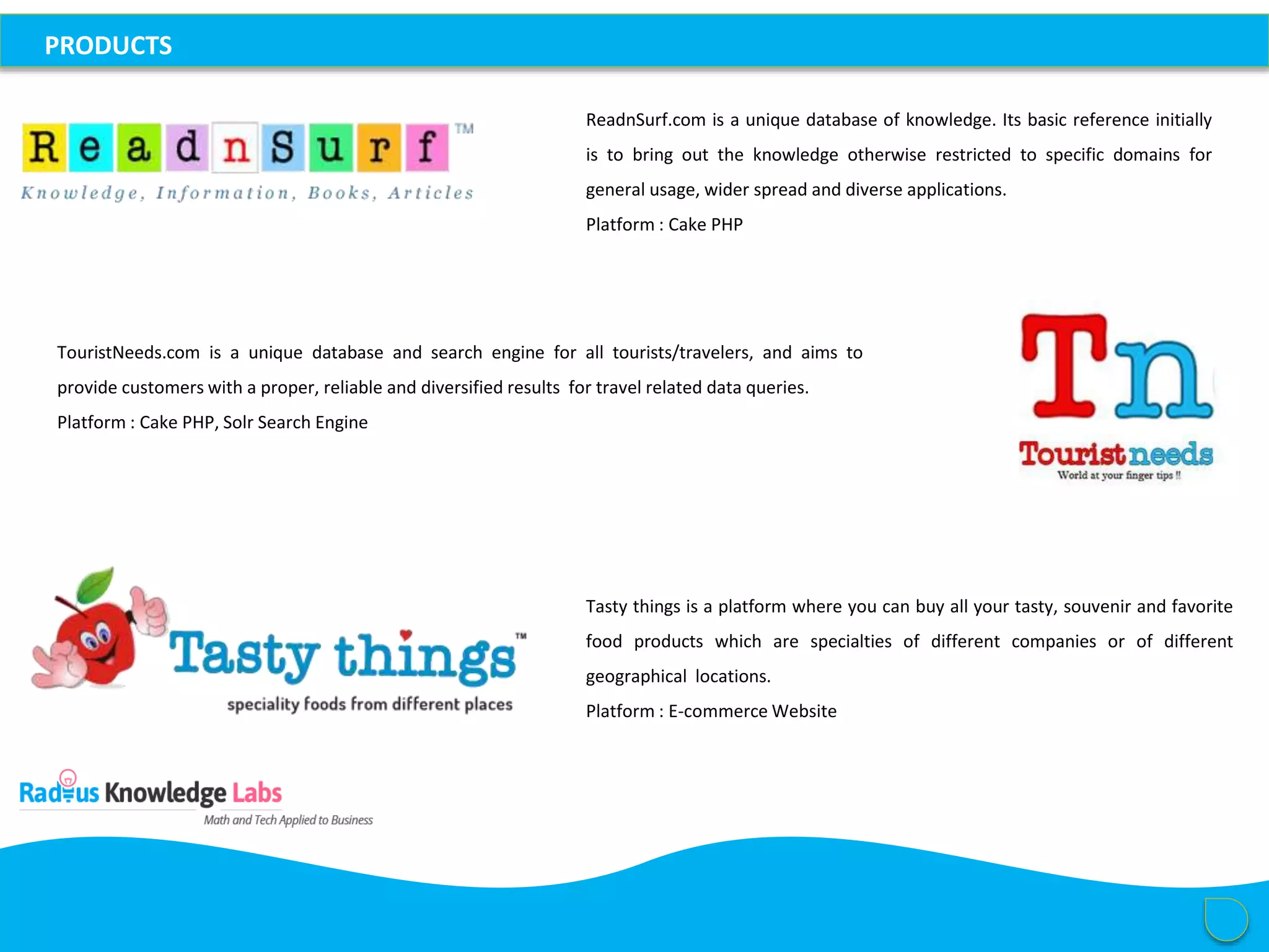 About : Radius knowledge Labs | PPTX | Computing | Technology & Computing