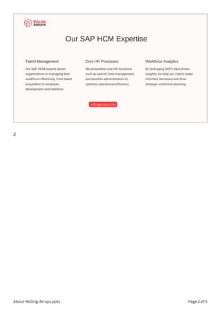 SAP Human Capital Management: Enhancing Workforce Efficiency | PDF