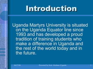 Uganda Martyrs University | PPS