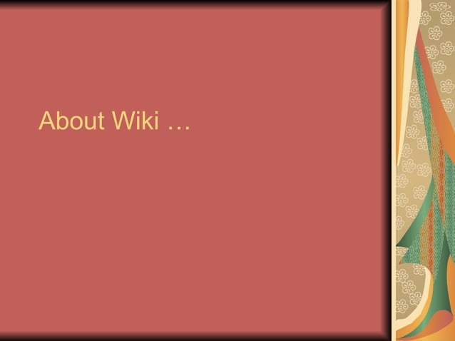 About Wiki | PPT