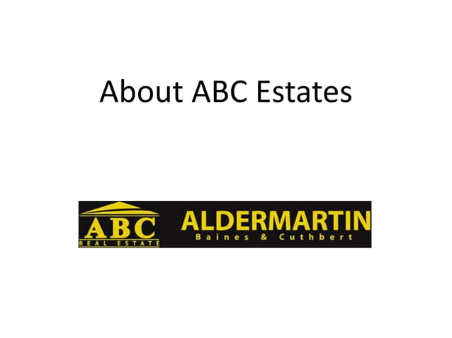 ABC Estates - About Us | PPTX | Real Estate