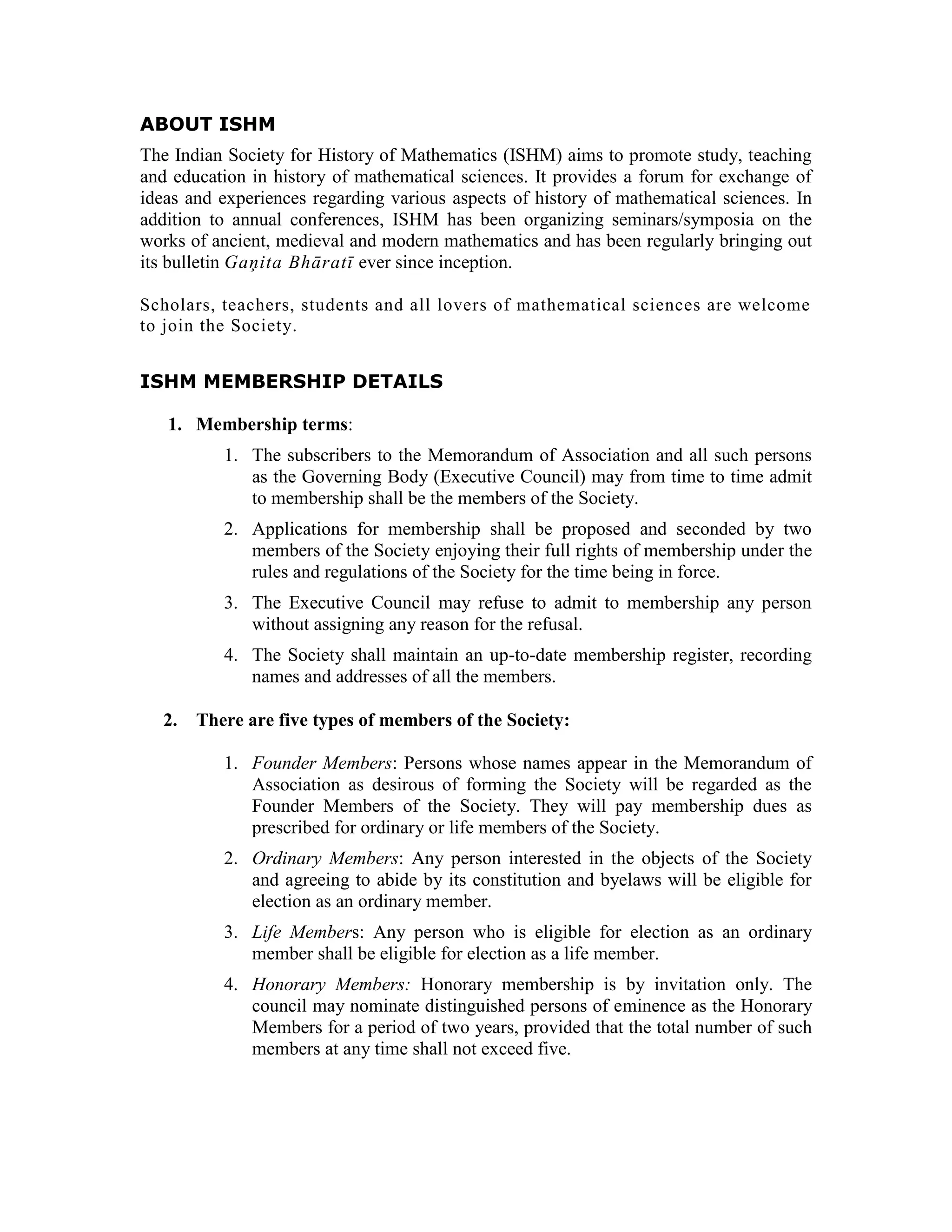 About about ishm | PDF