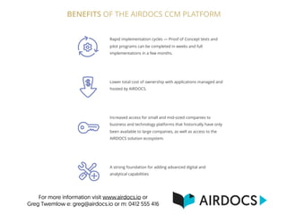 About airdocs deck Nov 2017 | PPT