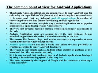 About android applications | PPT