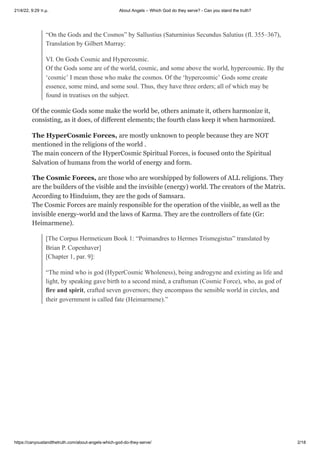 About Angels – Which God do they serve - Can you stand the truth | PDF