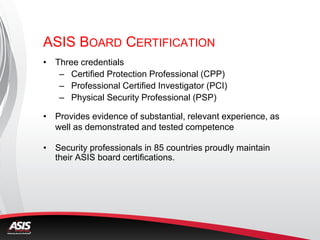 About ASIS International | PDF