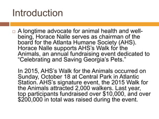 About Atlanta Humane Society’s Walk for the Animals | PPTX