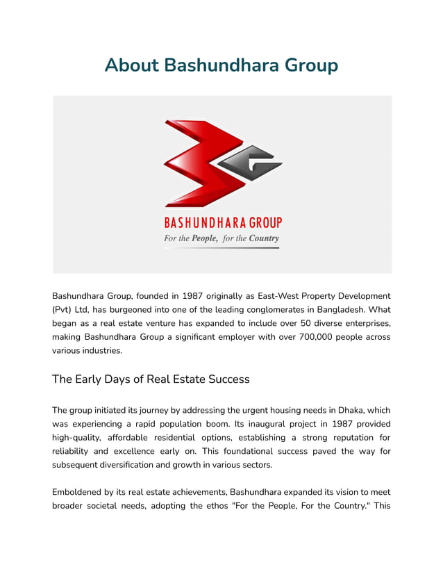 About Bashundhara Group | PDF