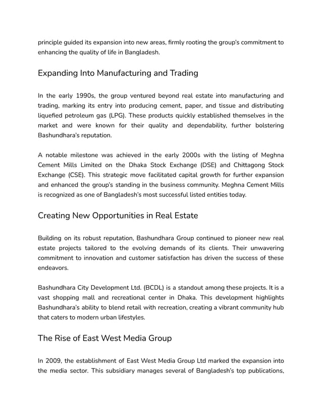 About Bashundhara Group | PDF