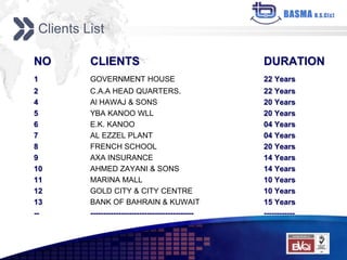 Bahrain Services Maintenance Company | PPTX