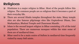 About Bihar State | PDF | Hinduism | Religion & Spirituality