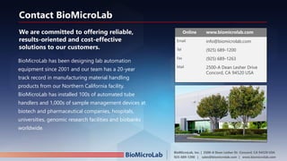 About BioMicroLab | PPT