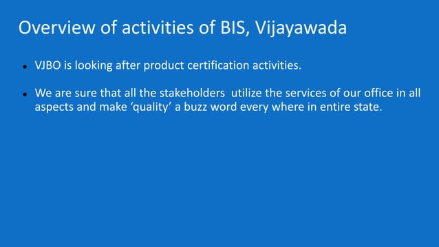 About BIS (Overview of BIS Activities).pptx | Business | Business and ...