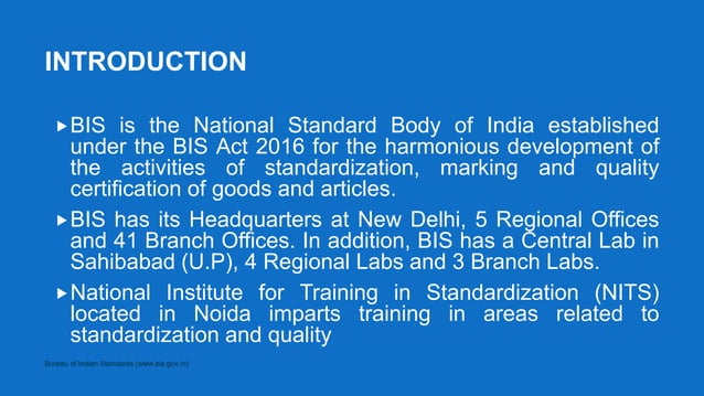 About BIS (Overview of BIS Activities).pptx | Business | Business and ...