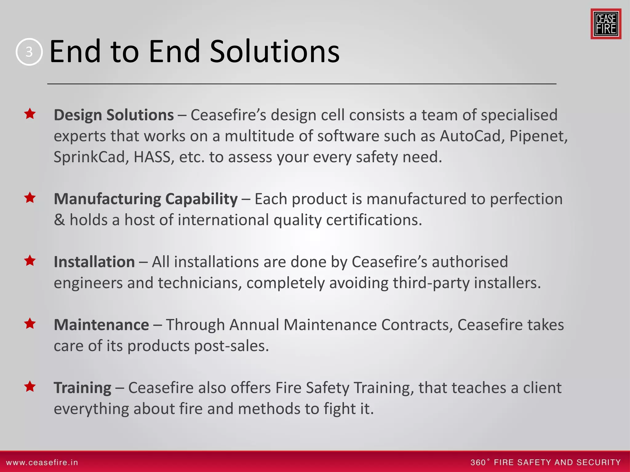 Ceasefire - World class Fire safety technologies, engineered to ...